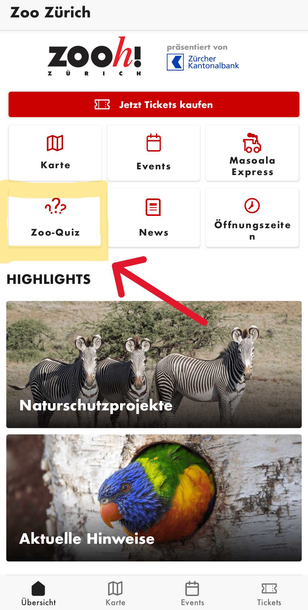 Neue Quizrunde in der Zoo-App | Zoo Zürich