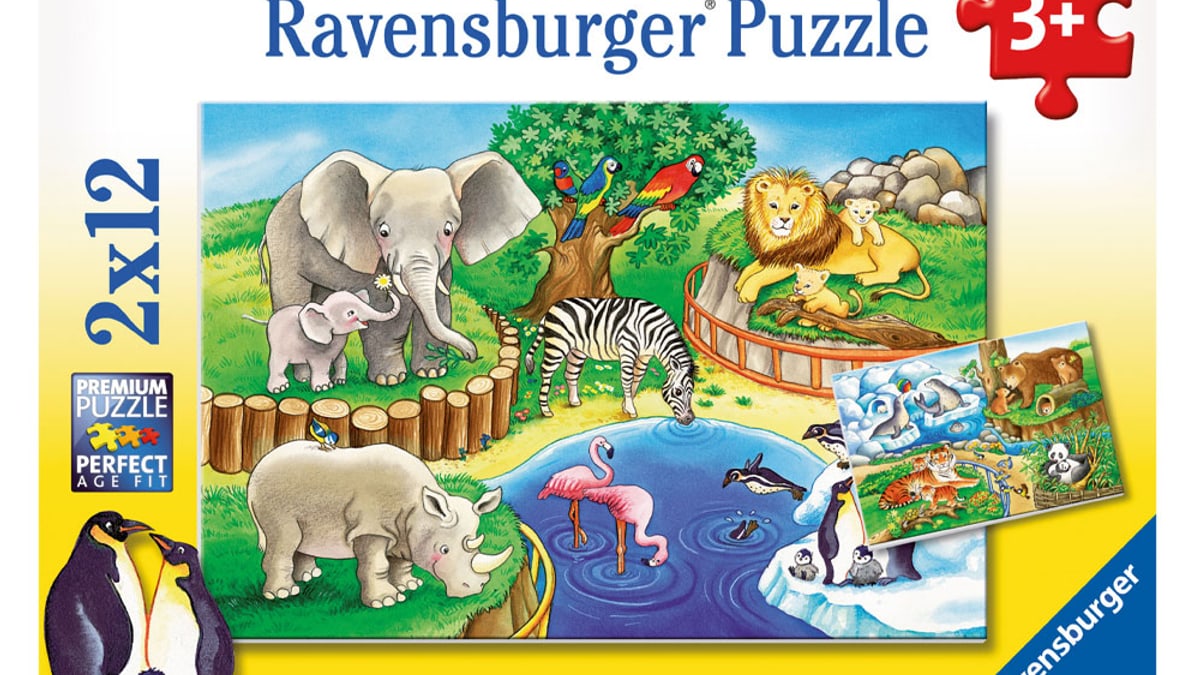 Puzzle Tiere im Zoo 2 x 12 Teile | Zoo Zürich